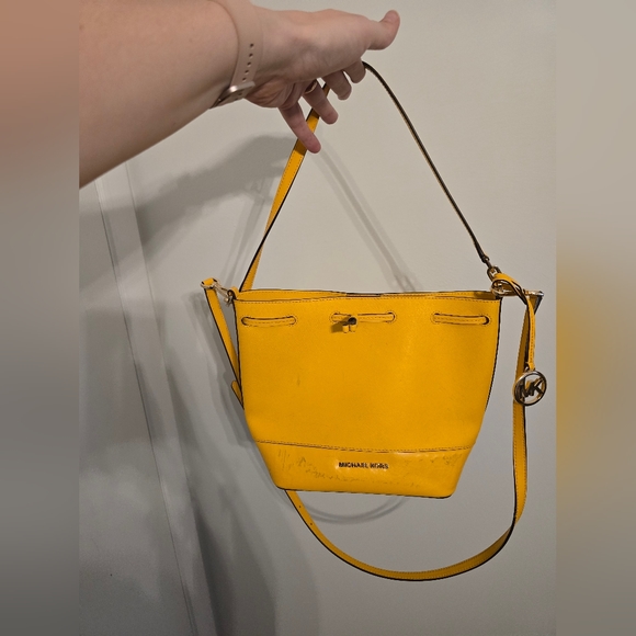 Michael Kors | Bags | Michael Kors Yellow Bucket Bag | Poshmark
